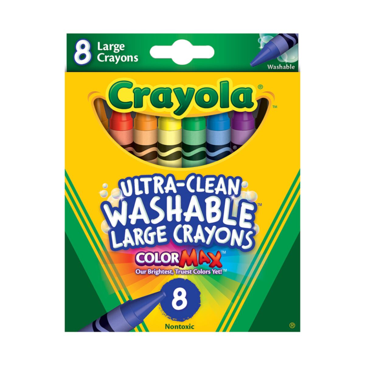 Washable Large Crayons (8) | Jedko