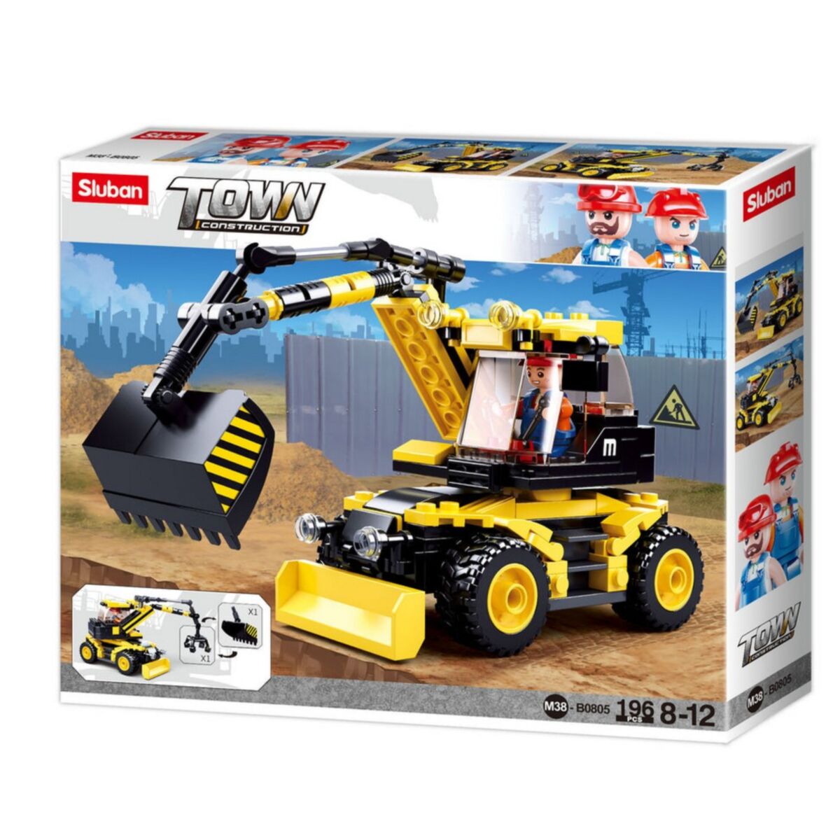 Town Excavator 196Pcs | Jedko
